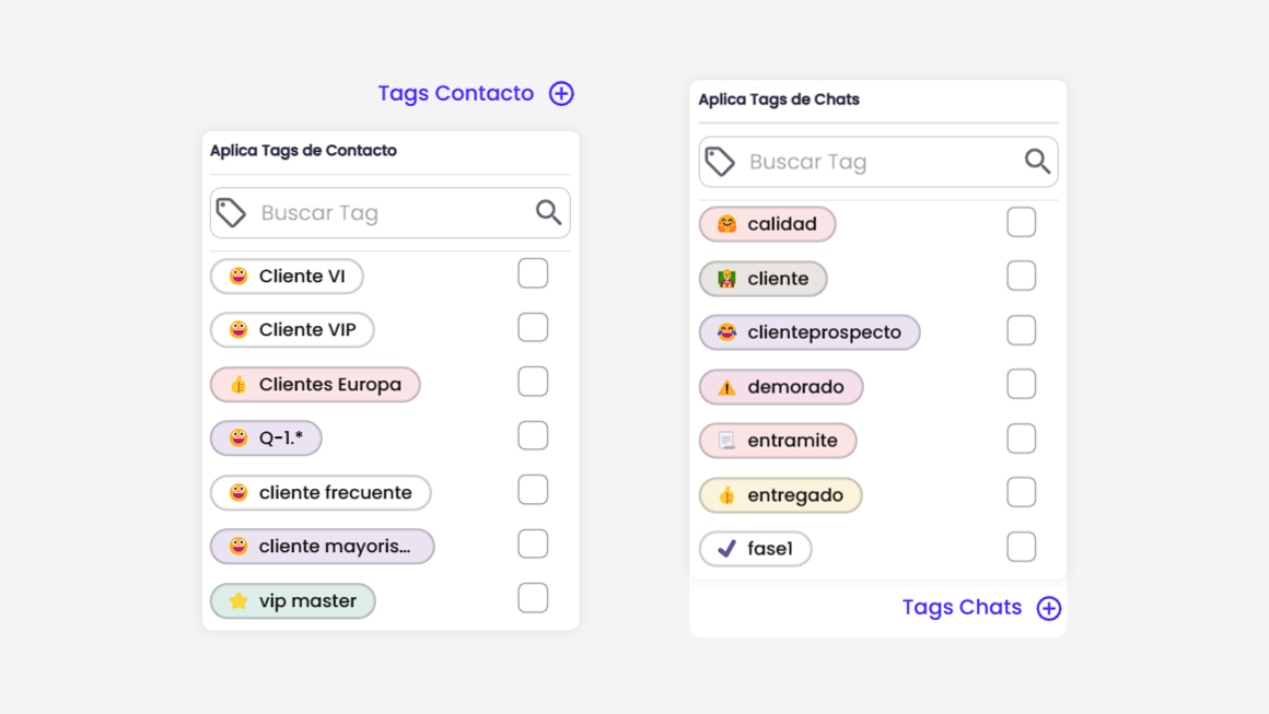 ¿Cuáles son los tipos de tags?