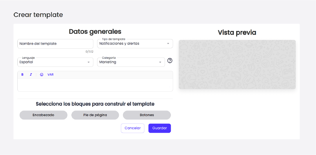 ¿Cómo puedo crear un template?