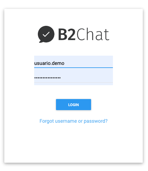 Log into B2Chat